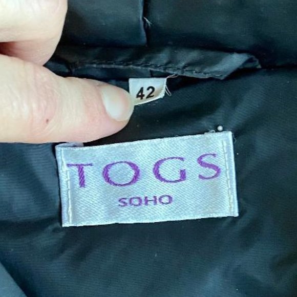 TOGS Soho | Jackets & Coats | Hp Togs Soho Black Down Quilted Puffer ...